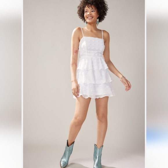 Dresses | Miami For Franscesca Ellianne Clip Dot Mini Dress | Poshmark